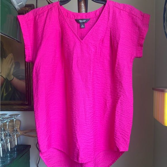 Simply Vera Vera Wang | Tops | Simply Vera Vera Wang Pink Boxy Blouse ...